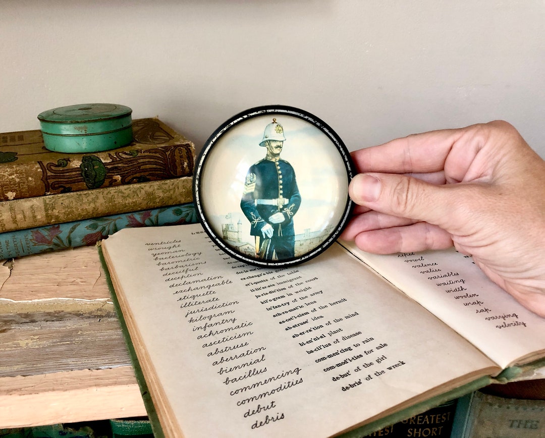 Vintage British Bobby Glass Dome Paperweight - Etsy