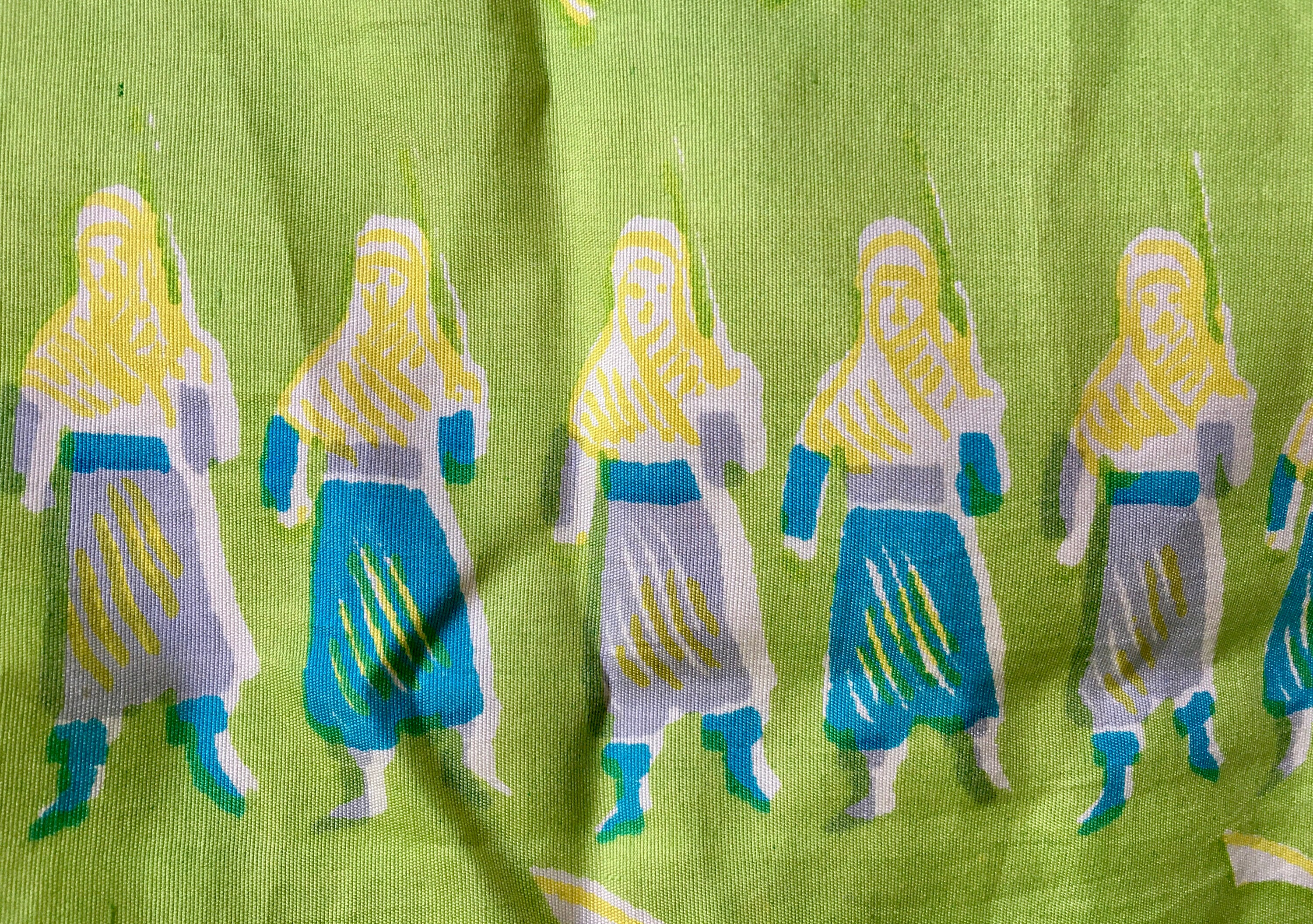 Vintage Silk Scarf With Warrior Pattern - Etsy