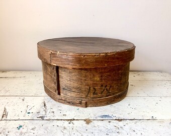 Vintage Cheese Box With Number Large Antique Cheese Box Vintage Round ...