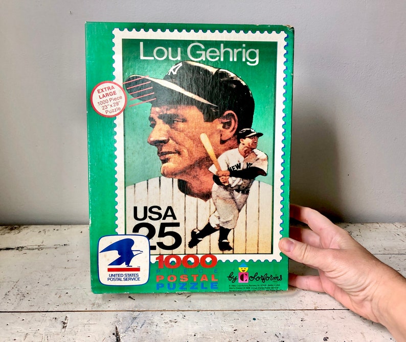 1989 Lou Gehrig 1000 Piece Postal Puzzle by Colorforms - Etsy