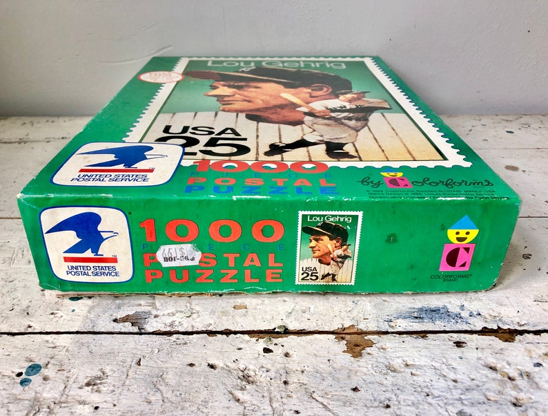 1989 Lou Gehrig 1000 Piece Postal Puzzle by Colorforms - Etsy