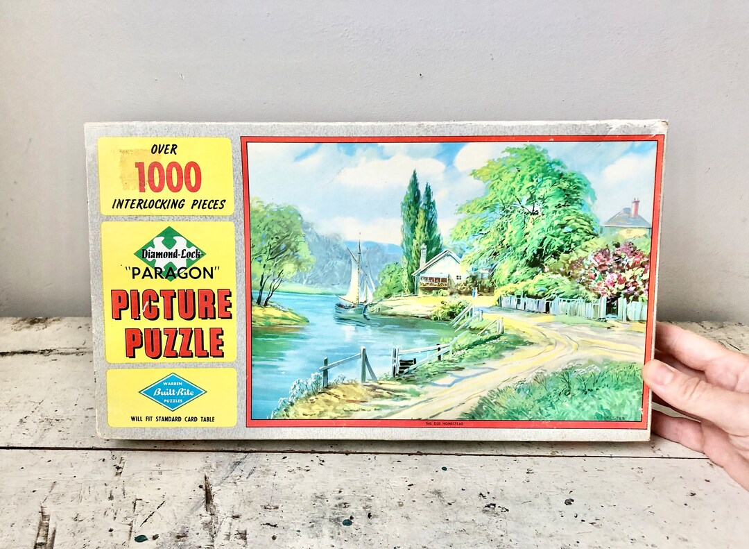 Vintage Warren Built-rite Picture Puzzle; 1000 Pieces, "the Old ...