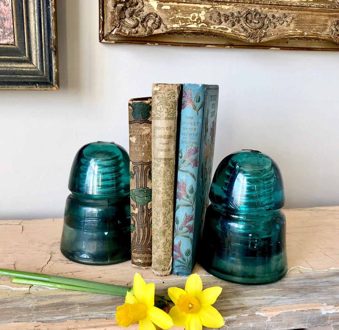 Pair of Antique Brookfield Beehive Glass Insulators - Etsy