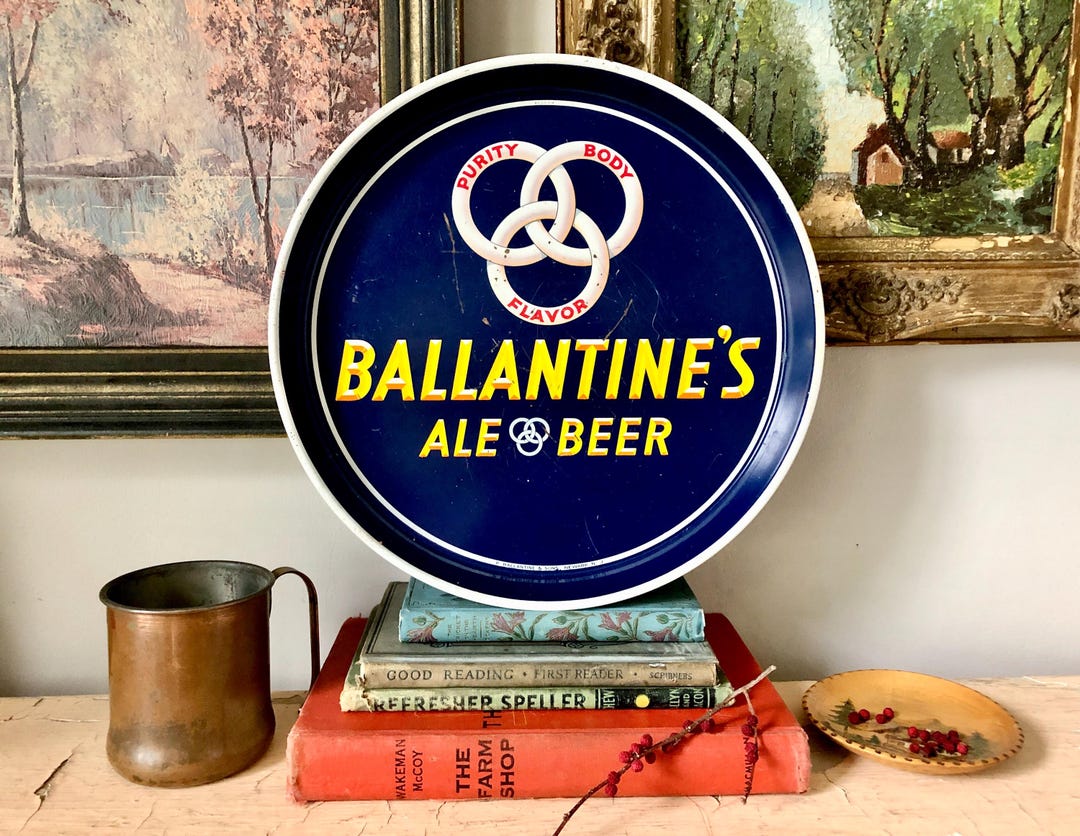Vintage Ballentine's Ale Beer Metal Serving Tray - Etsy