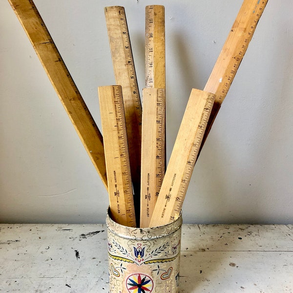 Vintage Wooden Ruler - Etsy