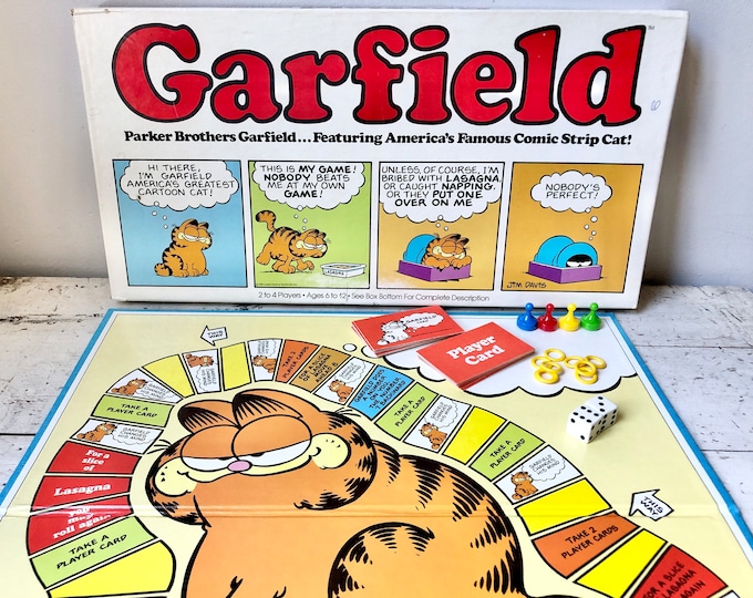 1981 Garfield Board Game From Parker Brothers; Complete With All Pieces ...