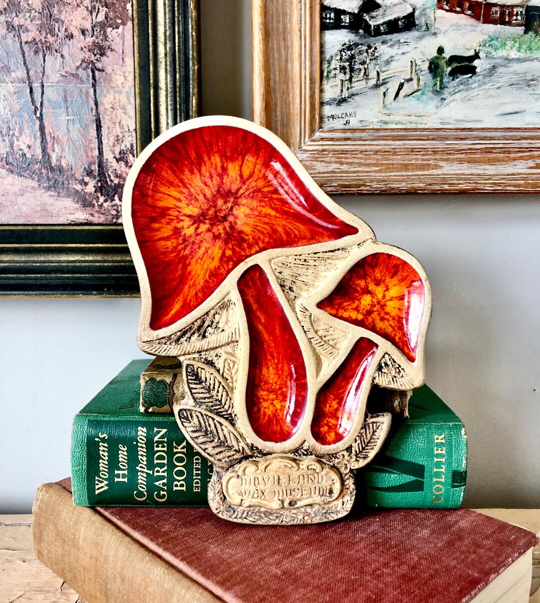 Vintage Treasure Craft Pottery Mushroom Plate or Trinket Dish - Etsy