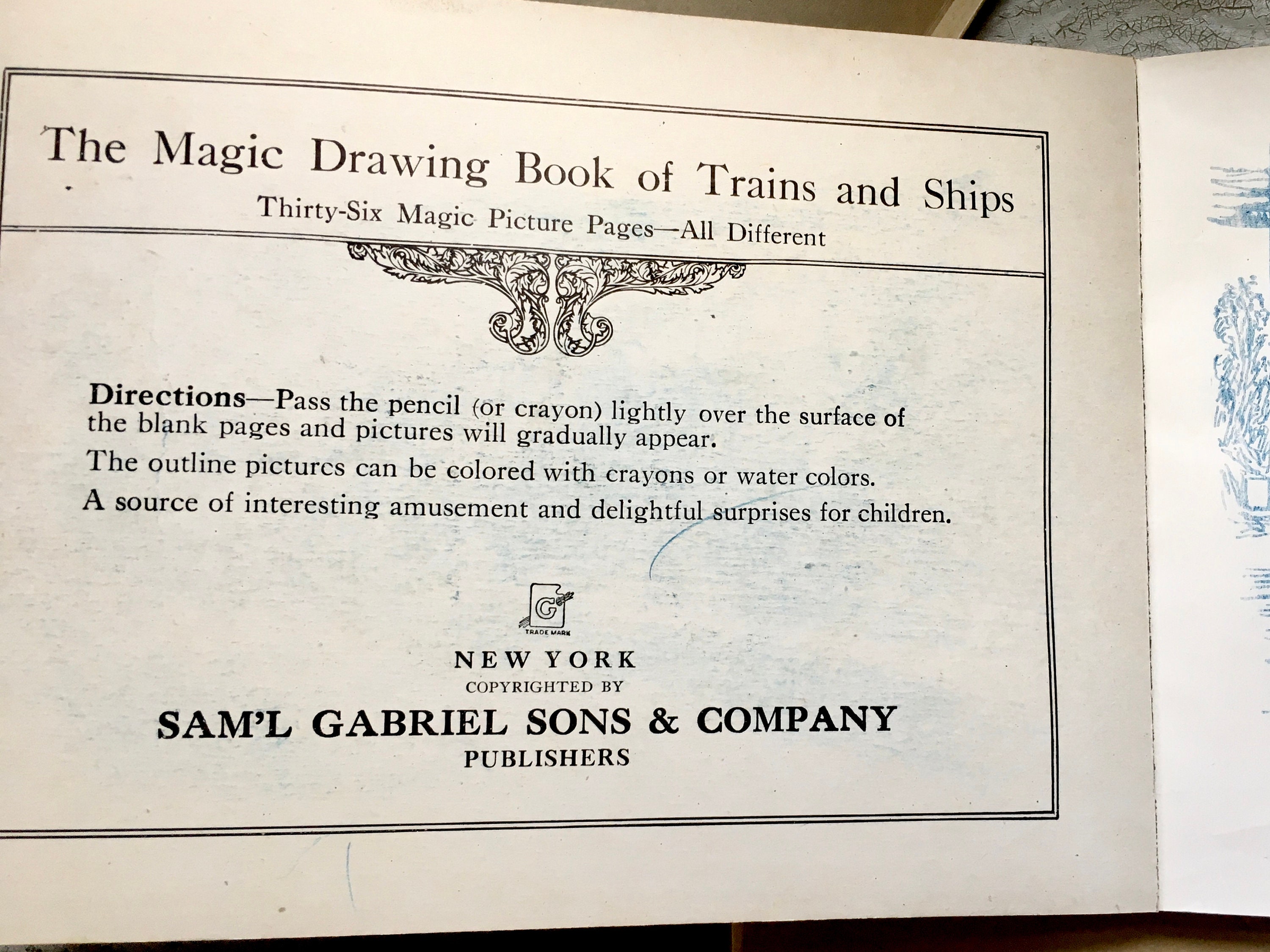 Vintage drawing book of trains ships and other vehicles | Etsy