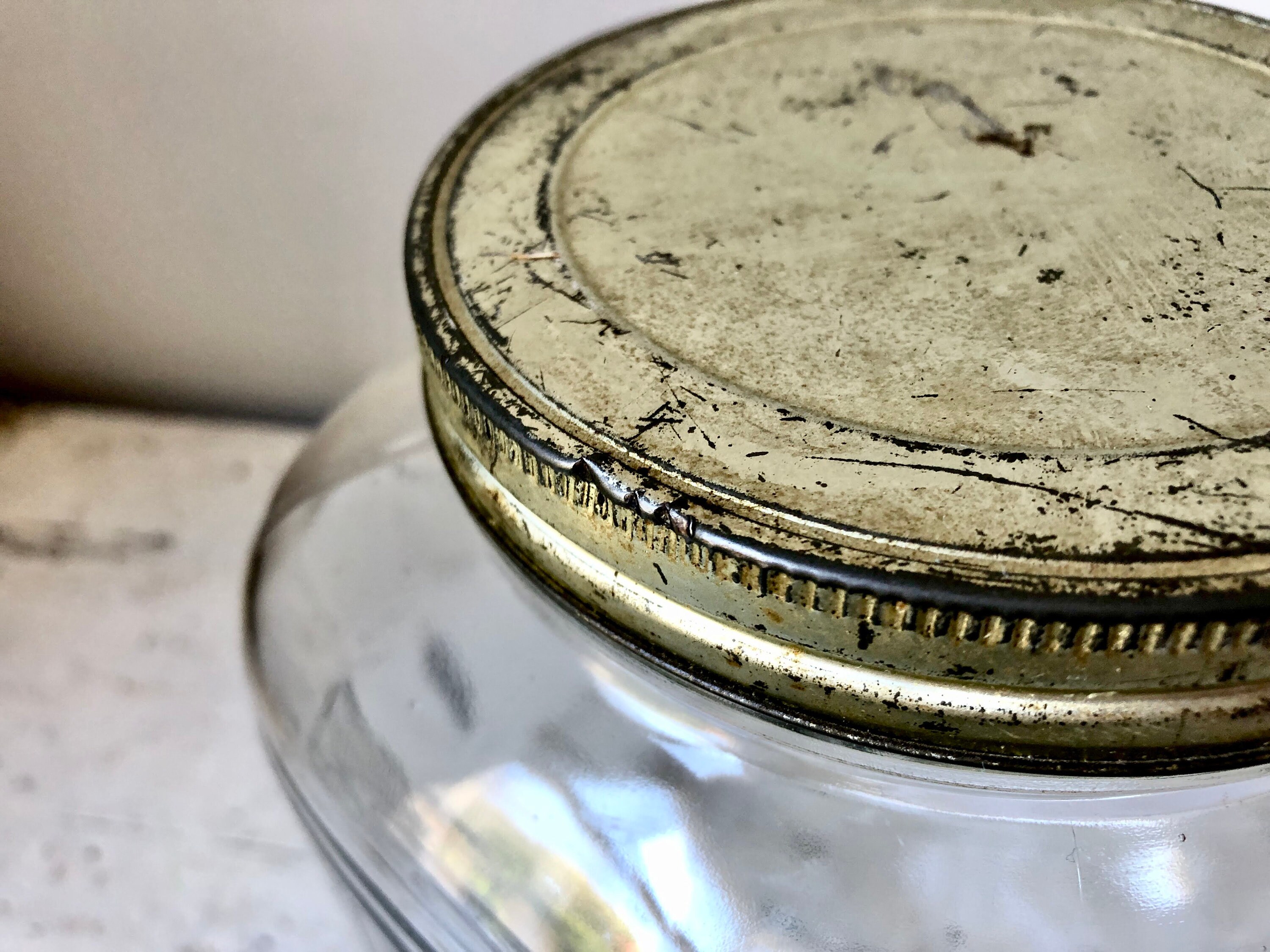 Vintage Glass Pantry Storage Jar With Ribbed Corners - Etsy