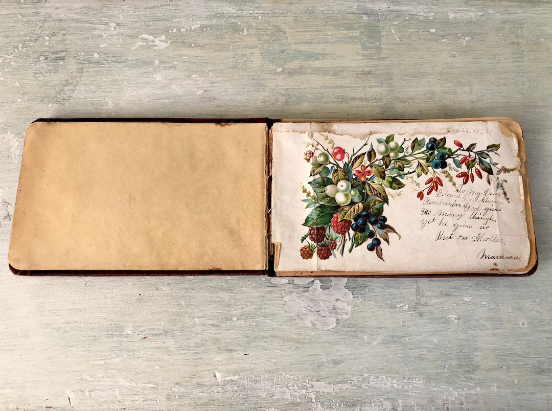 Antique Autograph Album From the 1800/1900s, Filled With Messages - Etsy