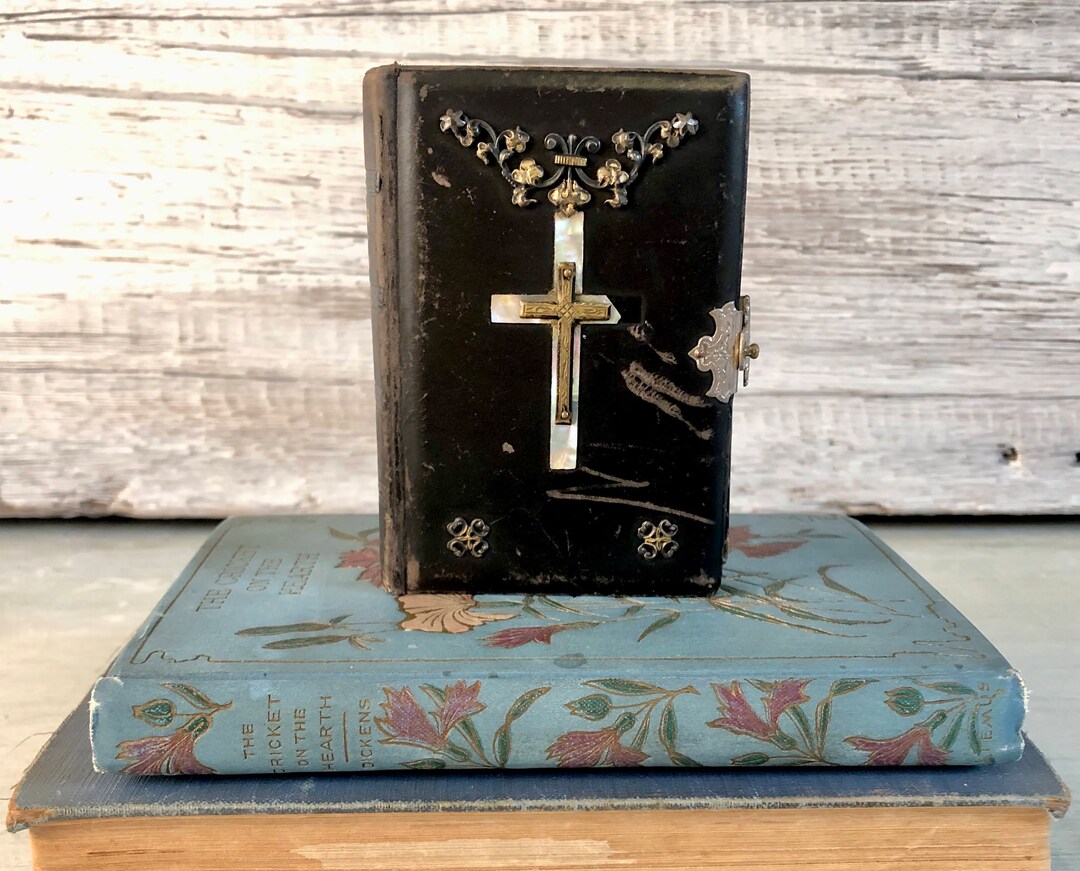 Antique German Prayer Book With Decorative Leather-bound Binding - Etsy