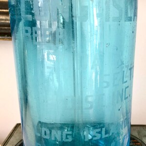 Vintage Blue Glass Seltzer Bottle - Etsy