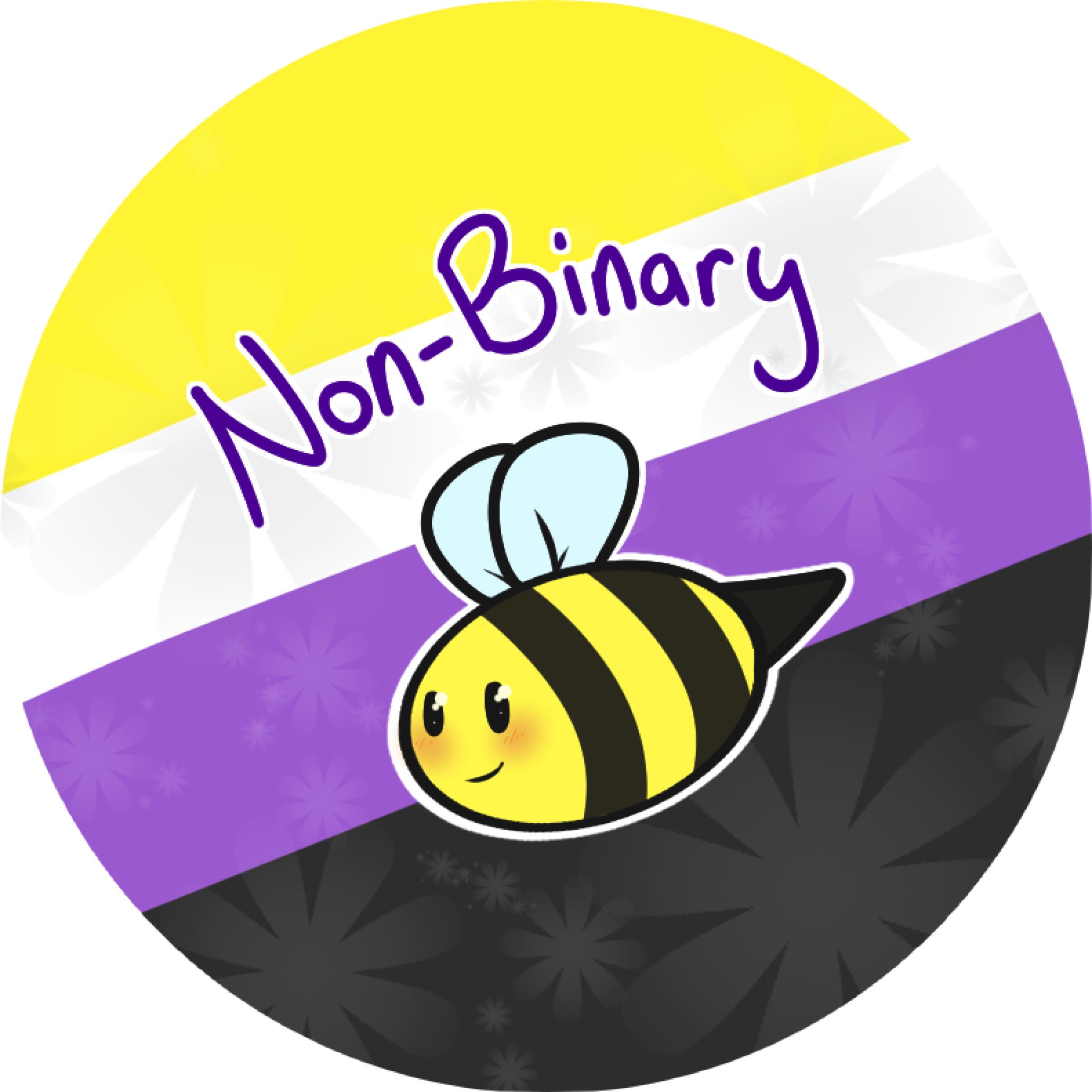 Non-binary Pride bee - Etsy