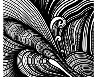 Abstract Linework - Etsy