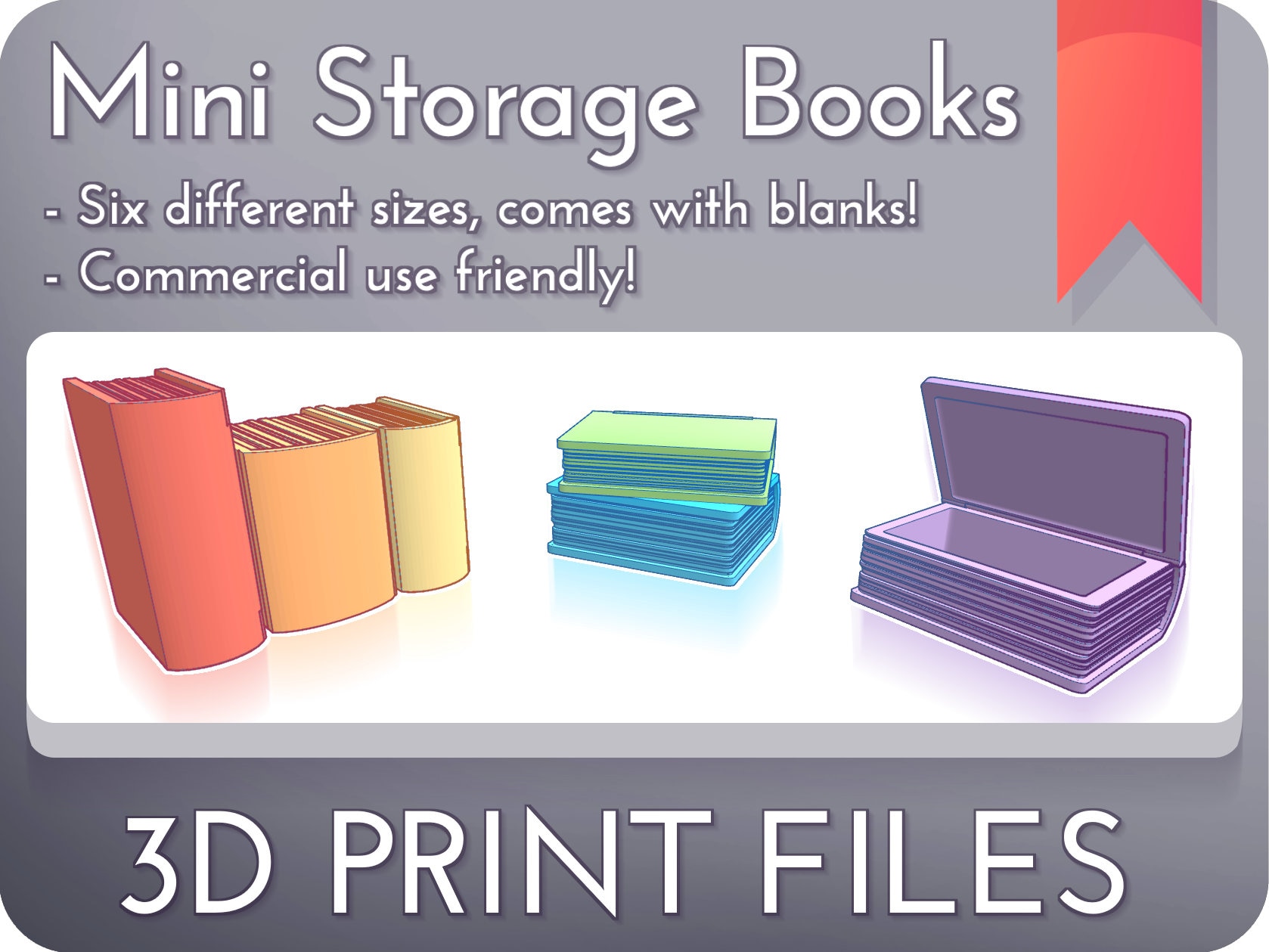 3D Print Files - Mini Storage Books - Dice Book Holder - Jewelry Box - Etsy
