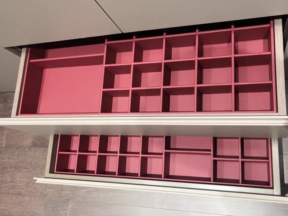 Custom PU Leather Jewelry Organizer | Velvet Drawer Inserts - Etsy