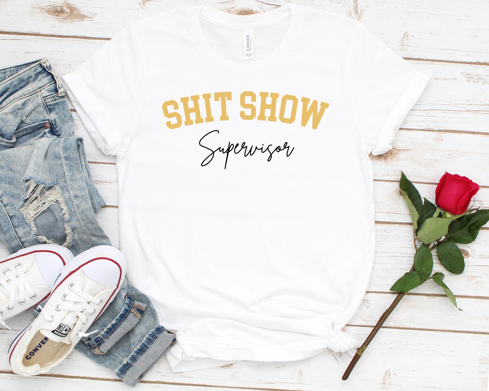 Shit Show Supervisor Shirt Entire Shit Show, Funny Mom Shirt, Mom Tee ...