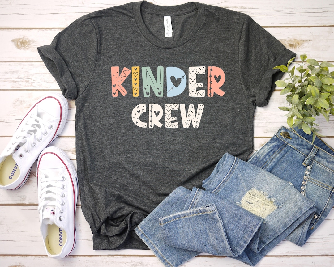Kinder Crew Teacher Shirt, Kinder Crew Shirt , Kindergarten Teacher ...