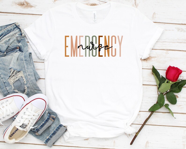 Boho Emergency Nurse Shirt for ER Nurse Gift for ED RN Grad - Etsy