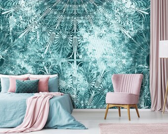 Teal Wall Mural | Etsy
