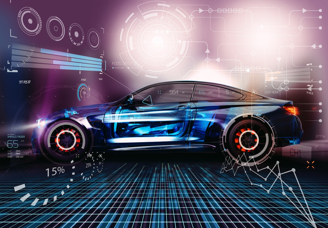 Digital Art SPORT CAR Wallpaper Mural Teen Boys Room - Etsy