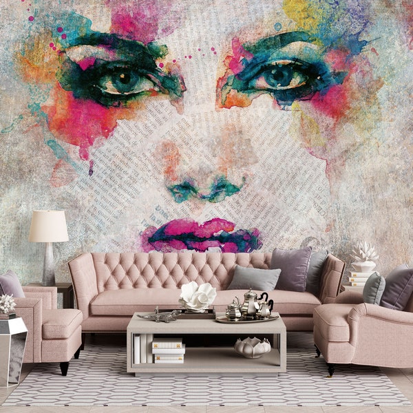 Pastel Mural Girl - Etsy