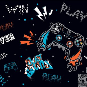 Gamer PERSONALISED Player Wall Mural | Gamer Teen Room Wallpaper ...