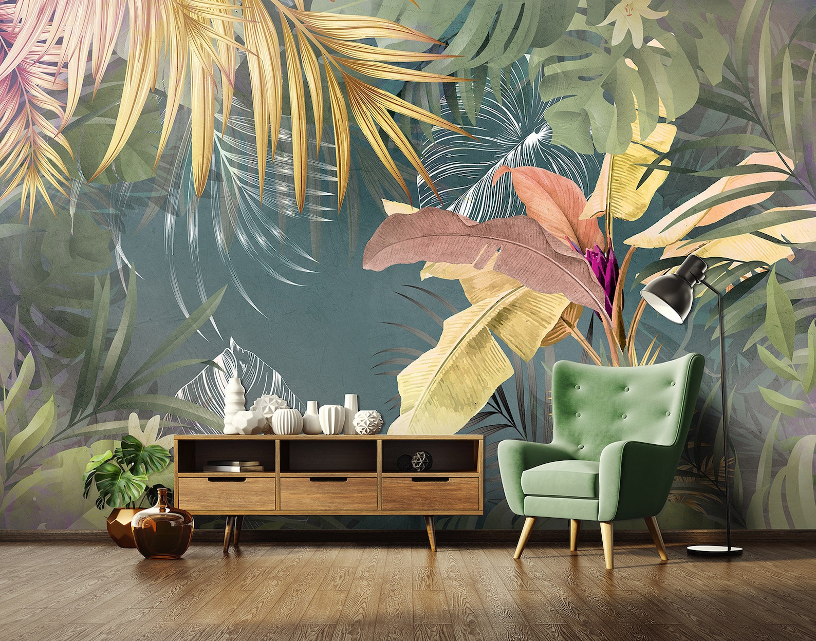 Exotic PLANTS Wallpaper Decal Mural Wall Decoration - Etsy