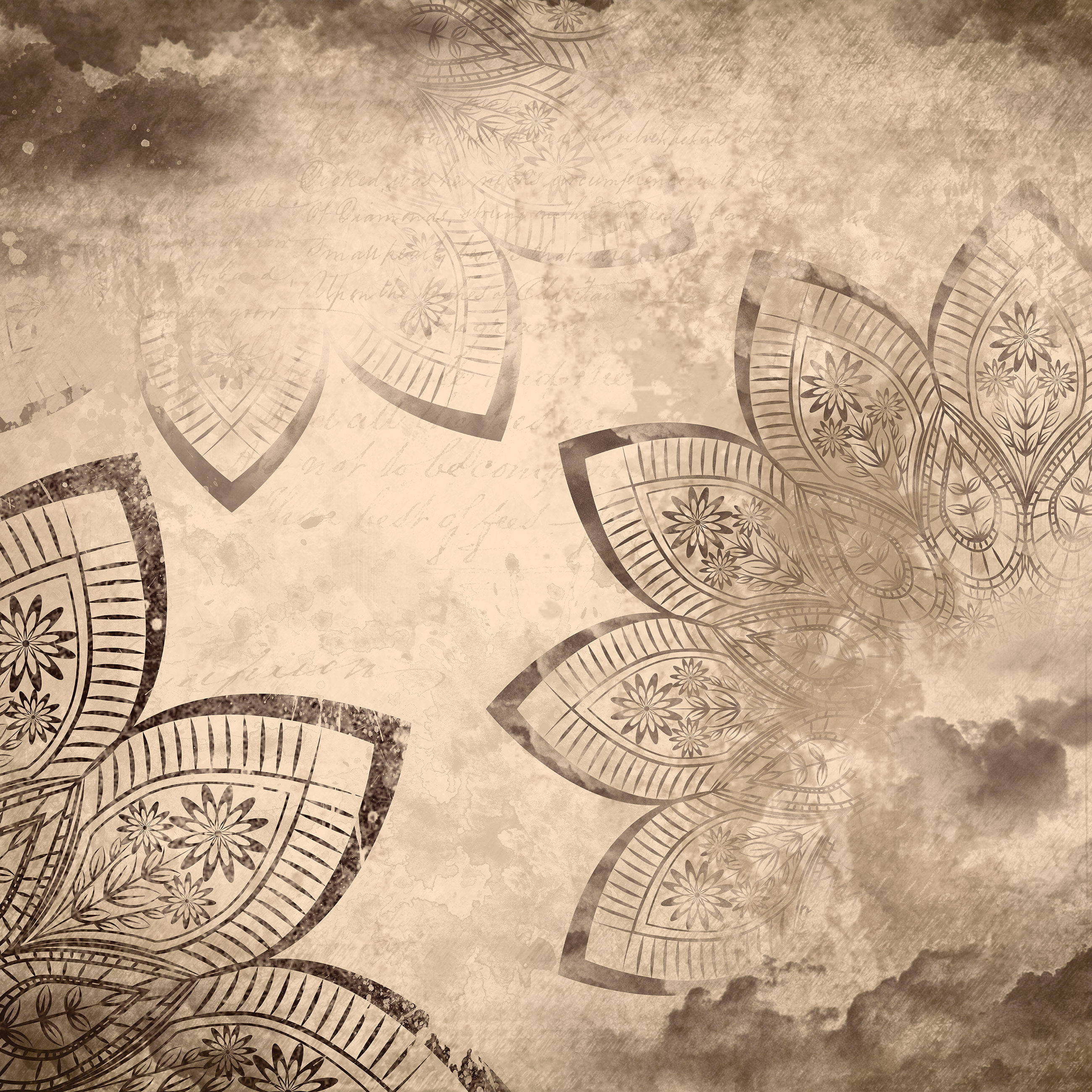 Mandala BOHO MURAL Wallpaper Zen Yoga Mural Bohemian Wall - Etsy