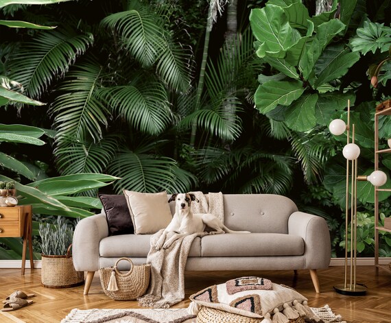 BOTANIC Photo Wallpaper Jungle Decal Mural Wall Print - Etsy