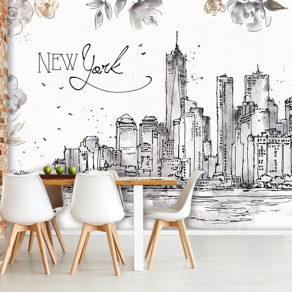 New York Wallpaper - Etsy