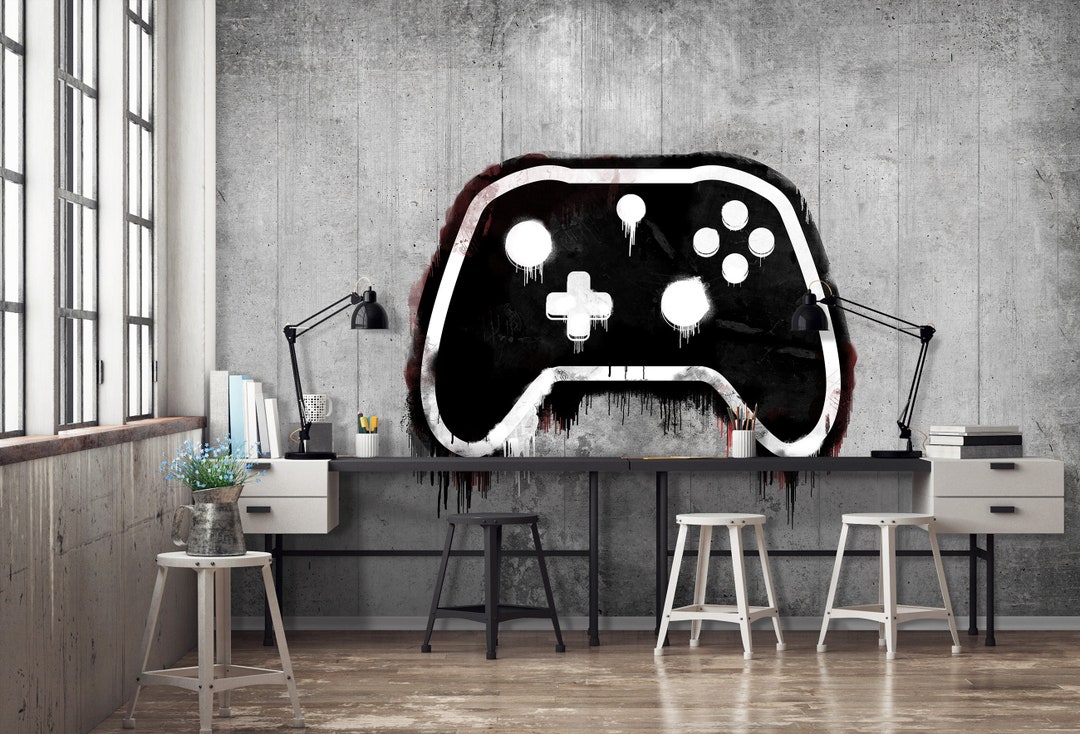 Gamer Pad Player Wall Mural | Gamer Teen Room Wallpaper | Teenager ...