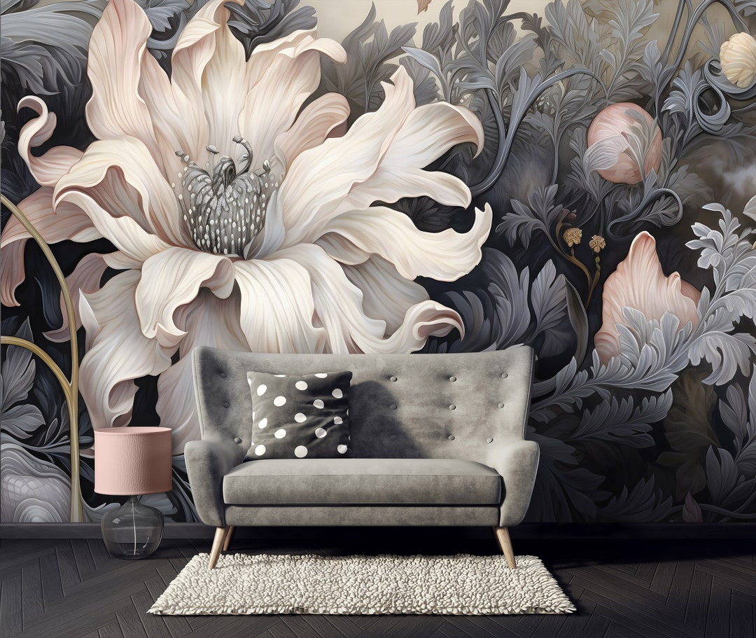 BIG Flower Wallpaper | Mysterious Flower | Wall Mural | Wall Decoration ...