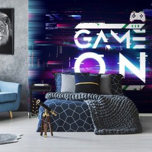 Gaming Wall Mural | Gamer Teen Room Wallpaper | Teenager Mural | Wall ...