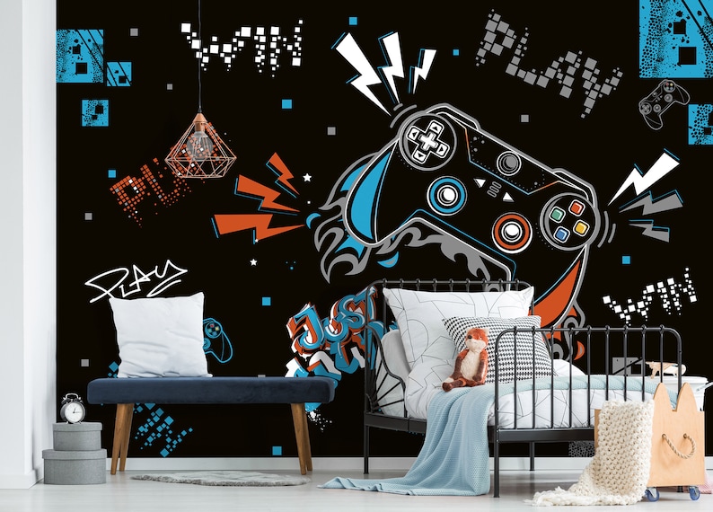 Gamer PERSONALISED Player Wall Mural Gamer Teen Room | Etsy