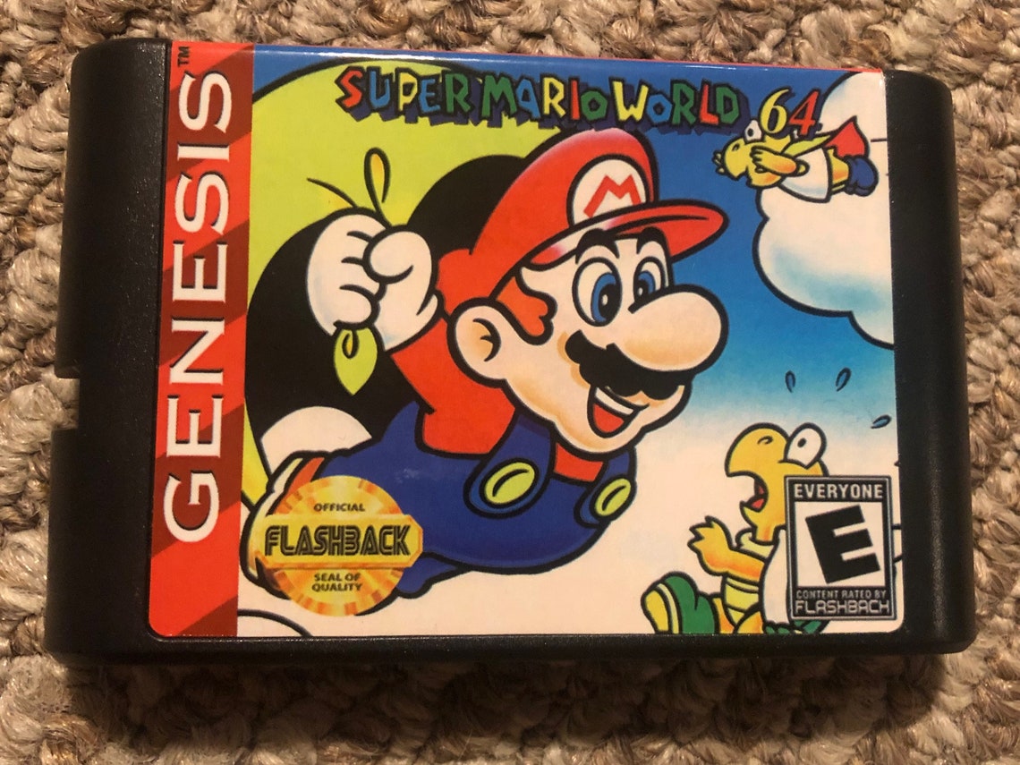 Super Mario World 64 Sega Genesis Video Game - Etsy UK