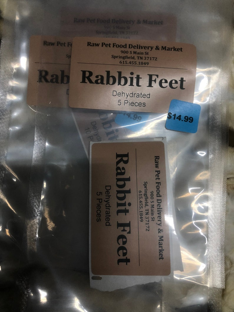 Rabbit Feet, Dehydrated 5 Pack, Hair on Treats Chews Bone Ear - Etsy