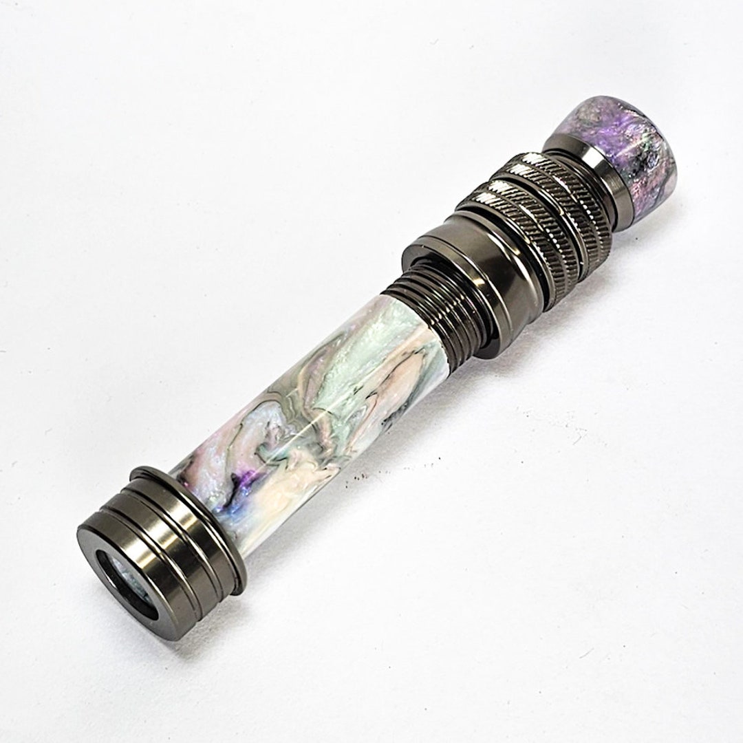 Fly Rod Reel Seat With Handturned Opulent Oyster Acrylic Insert - Etsy