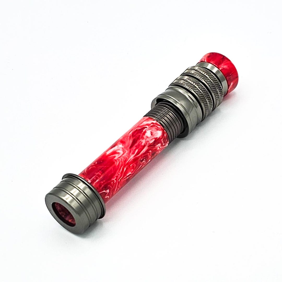 Fly Rod Reel Seat Insert – “crimson Quartz” Acrylic | Red & White Swirl ...