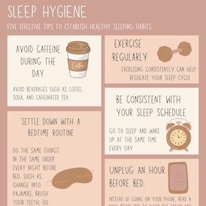 Printable Sleep Hygiene Infographic | Downloadable Sleep Health Tips ...