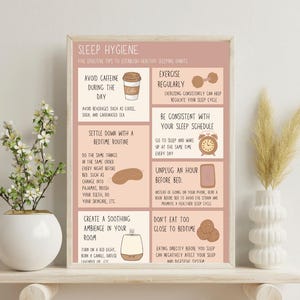 Printable Sleep Hygiene Infographic Downloadable Sleep Health Tips ...
