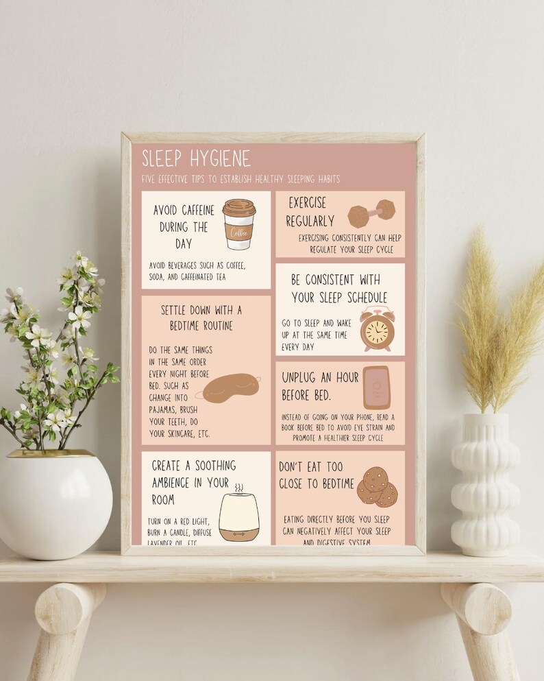 Printable Sleep Hygiene Infographic | Downloadable Sleep Health Tips ...