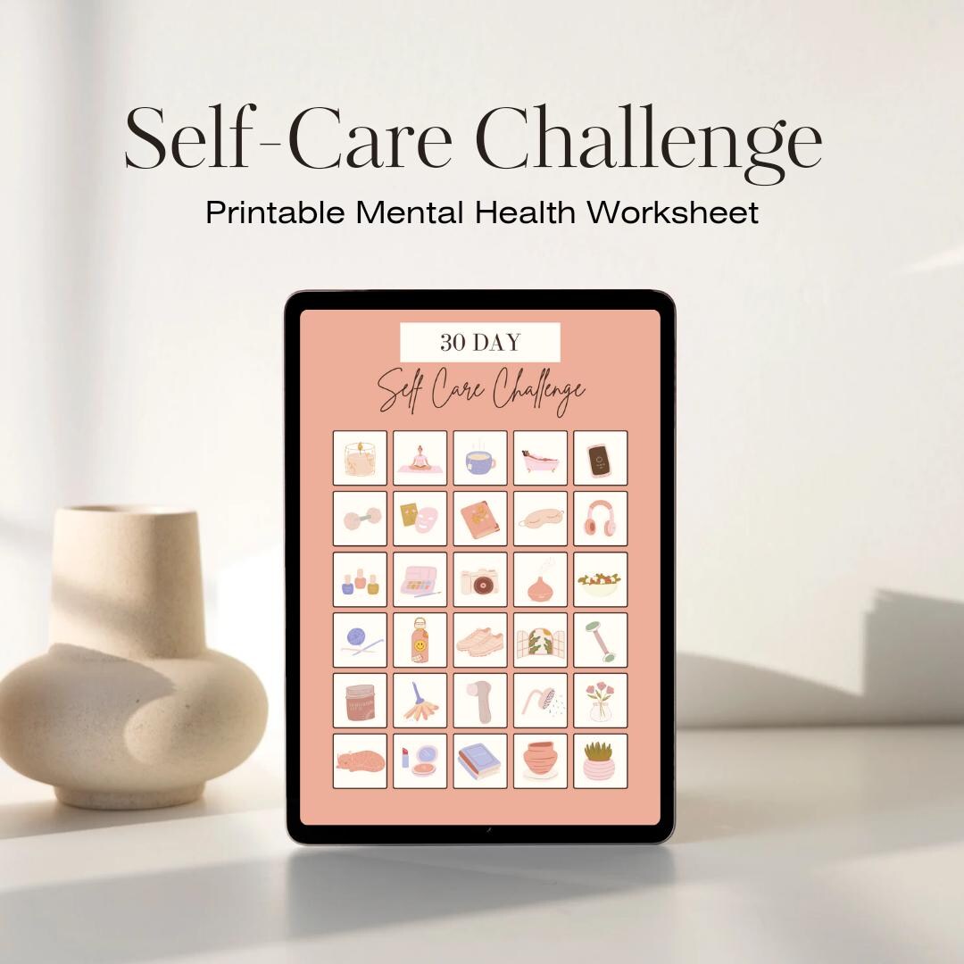 Printable 30-day Self Care Challenge Daily Wellness Activities Self ...