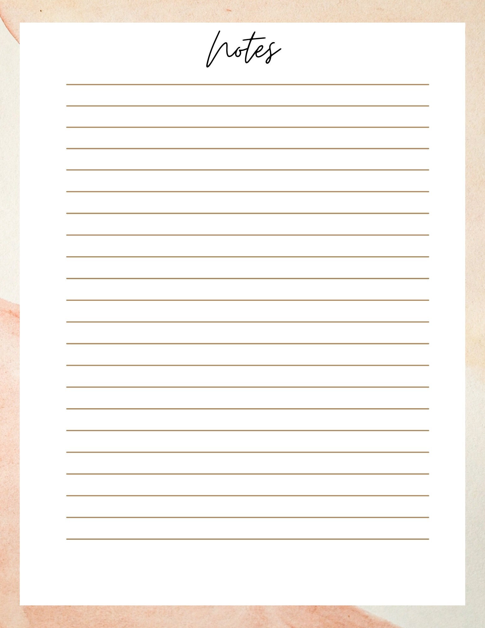 Simple Note Taking Digital Download Printable Bullet Journal Page - Etsy