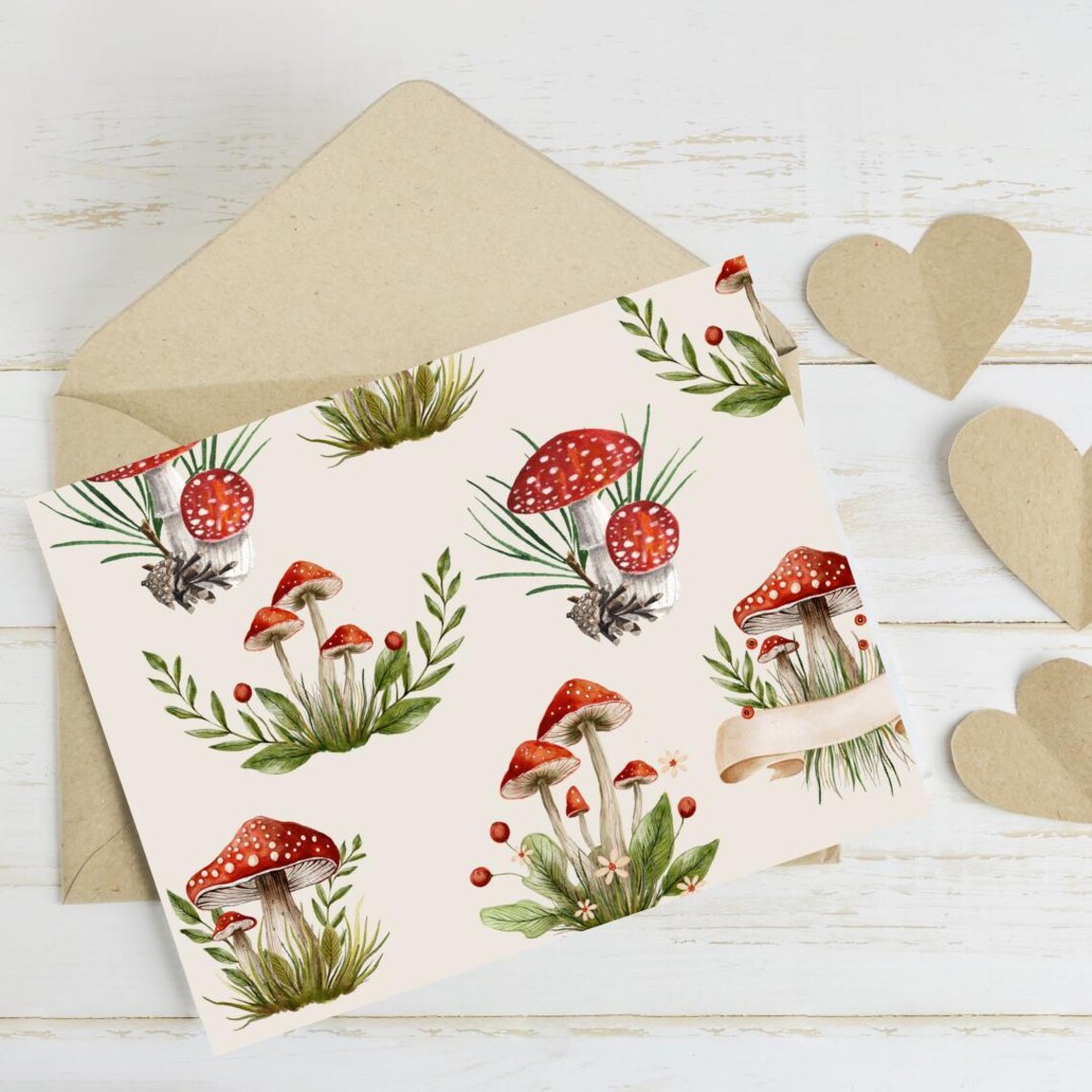 Printable Mushroom Postcard | Digital Download | Cottagecore Aesthetic ...