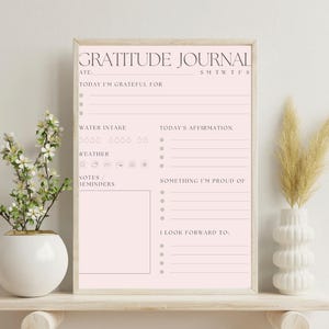 Printable Gratitude Journal | Daily Gratitude Log | Mindfulness ...