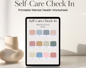 Daily Mental Health Check-in Printable Journal Self-care & Well-being ...
