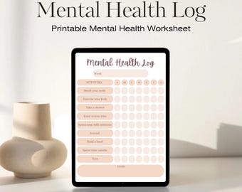 Daily Mental Health Log - Etsy