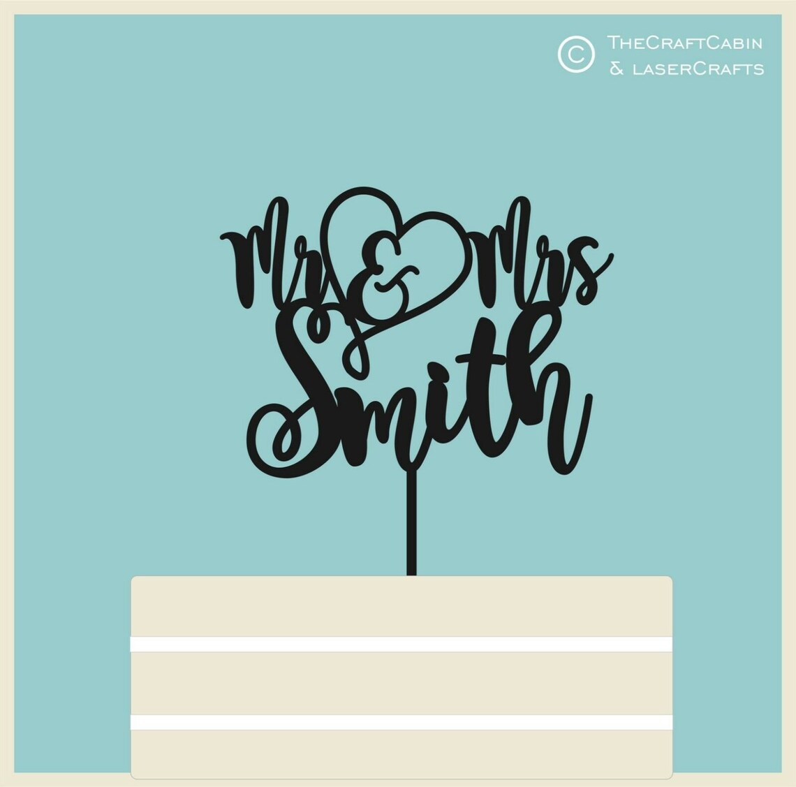 Mr & Mrs Swirly Heart Script Acrylic Personalised Wedding - Etsy UK
