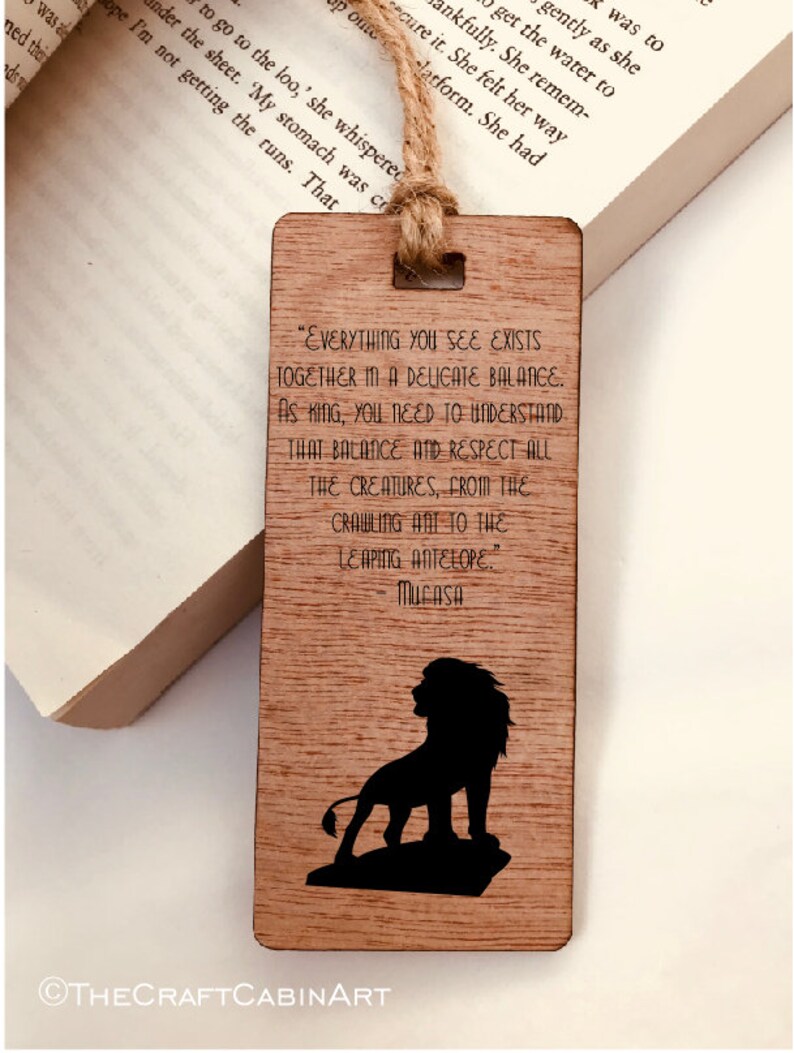 Lion King Disney Quotes Wooden Bookmark Gift Birthday - Etsy